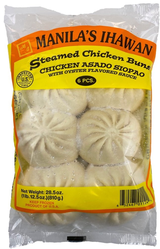 Chicken Asado Siopao Steamed Buns 6 Pcs